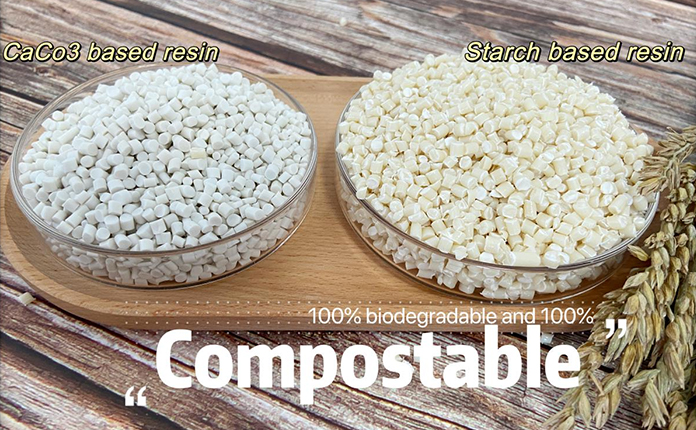 Starch VS CaCo3 Based Biodegradable And Compostable Resin